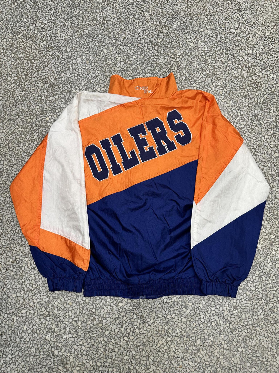 Edmonton Oilers Vintage 90s Chalk Line Satin Track Jacket – ABC Vintage