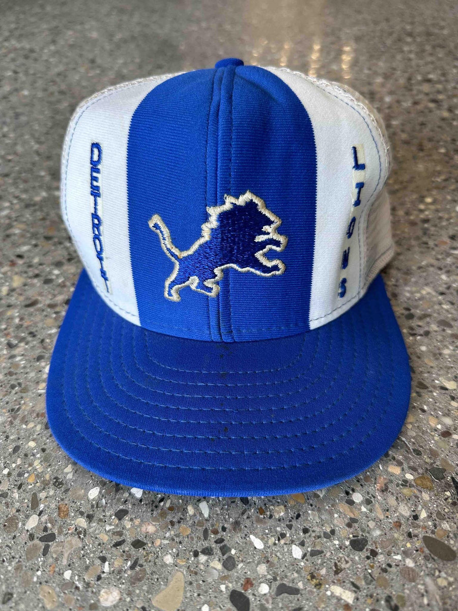Detroit Lions Vintage Lucky Stripes Trucker Hat White Blue – ABC Vintage